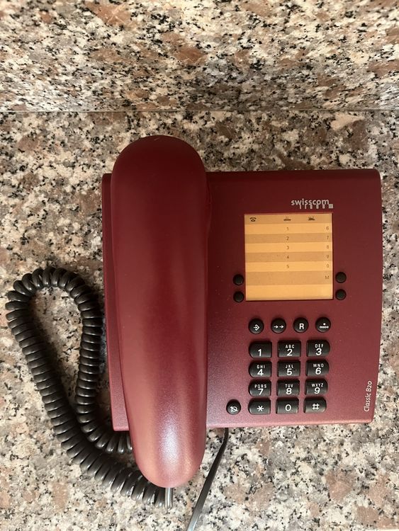 Swisscom Classic B20: Telefono vintage rosso bordeaux! (Usato) a ...