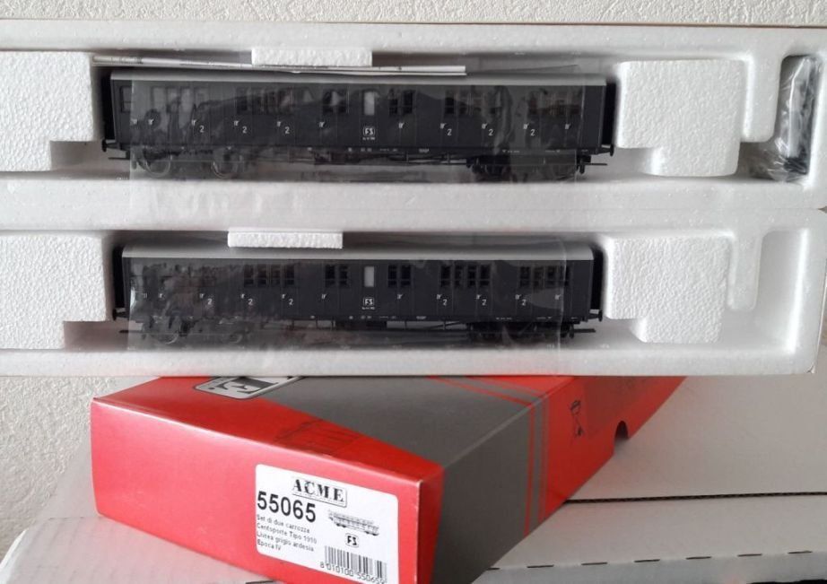 ACME 55065 H0: FS Wagenset 2x 'Centoporte' Ep. IV, grau (Neu und originalverpackt) in ...