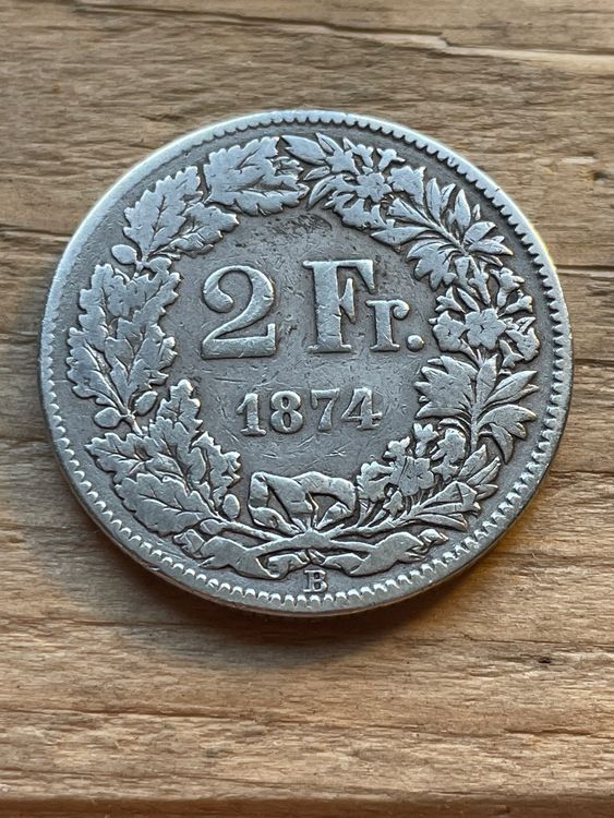 Monnaie Suisse 🇨🇭 1874 2 francs (Gebraucht) in Bussigny für CHF 9 – mit Lieferung auf Ricardo kaufen