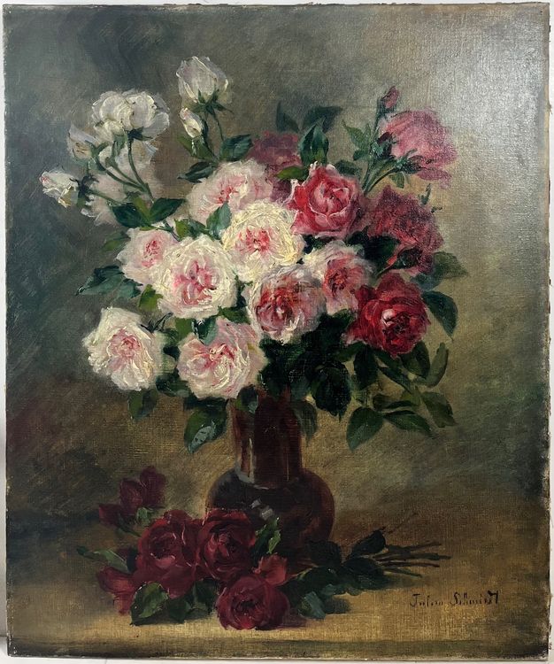 Julim Schmidt - Stilleben Ölgemälde mit Rosen (Gebraucht) in Root für CHF 49 – mit Lieferung auf ...