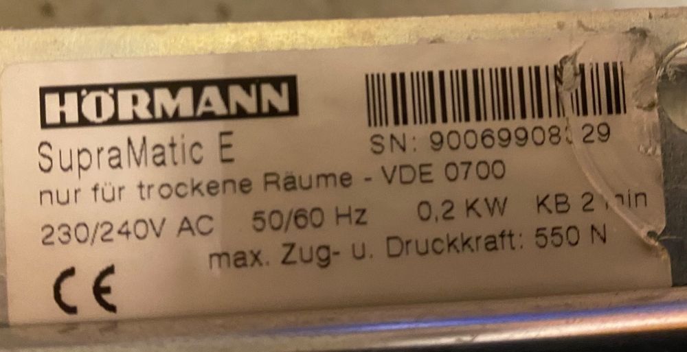 Hörmann Supramatic E (Gebraucht) in Beromünster für CHF 40 – nur Abholung auf Ricardo kaufen