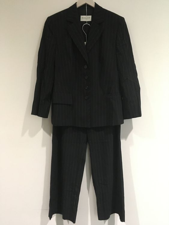 Horst Basler Anzug marine Nadelstreifen Blazer 40 Hose 42 (Neu (gemäss ...