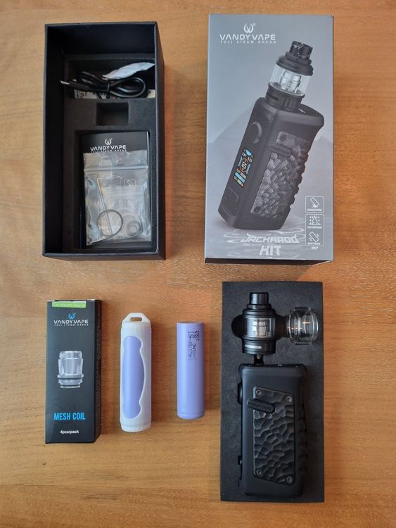 E - Zigarette *Vandy Vape Jackaroo Kit *Black* (Neu (gemäss ...