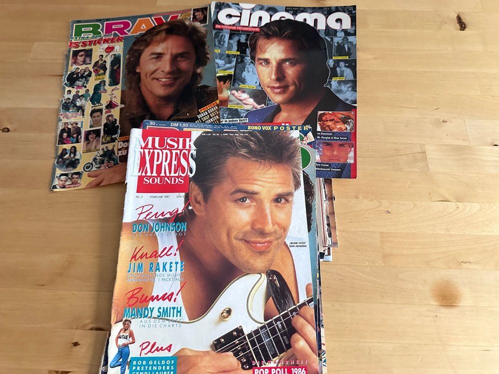DON JOHNSON MIAMI VICE tolle rare Poster + Berichte 80's (Gebraucht) in ...