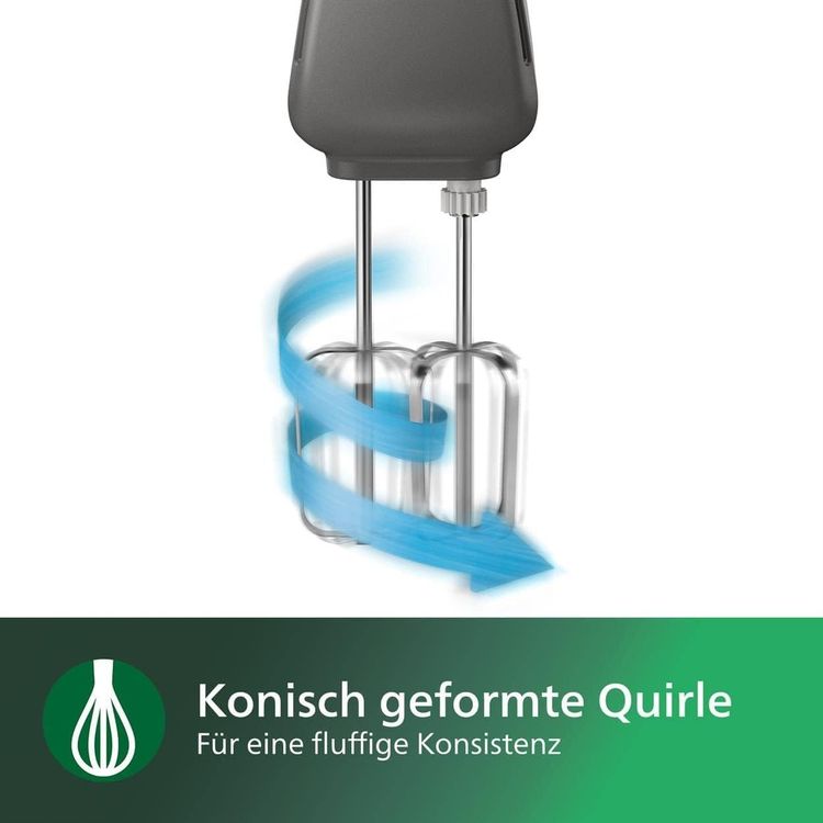 Handmixer Teig Kneten Küche 450W 5 StufenTurbo Edelstahl (Neu und ...