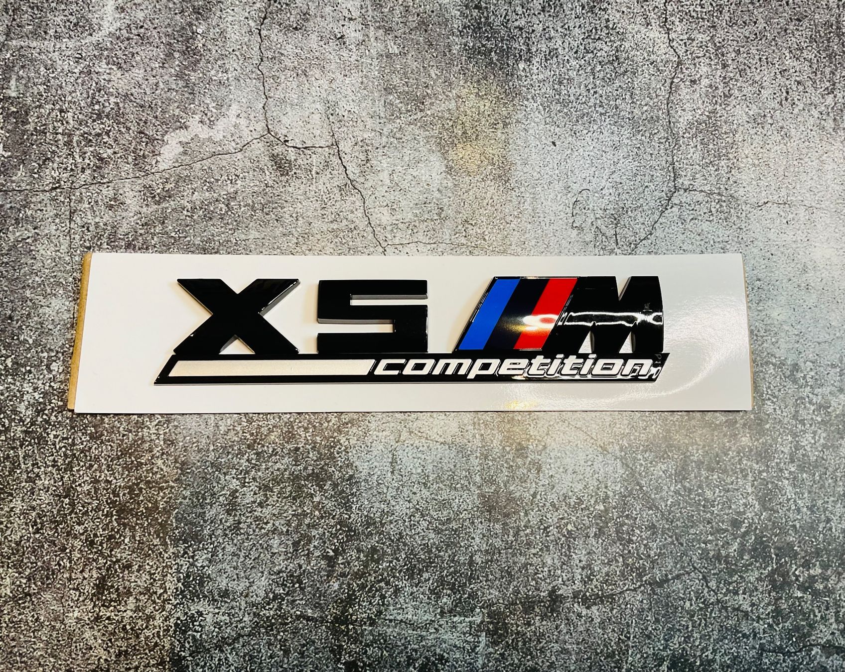 BMW X5M Competition Emblem Logo Schriftzug Schwarz glänzend (Neu und ...
