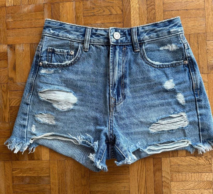 Short délavé 100% coton parfait pour l'été, t. 34 neuf (Neu (gemäss Beschreibung)) in Monthey ...