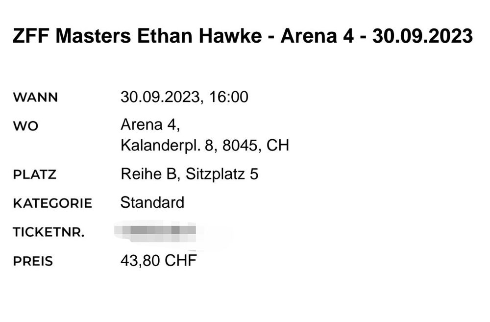 ZFF masters Ethan hwake | Kaufen auf Ricardo