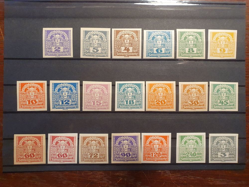Österreich postfrisch 1920/21 Zeitungsmarken Merkurkopf (Neu (gemäss ...