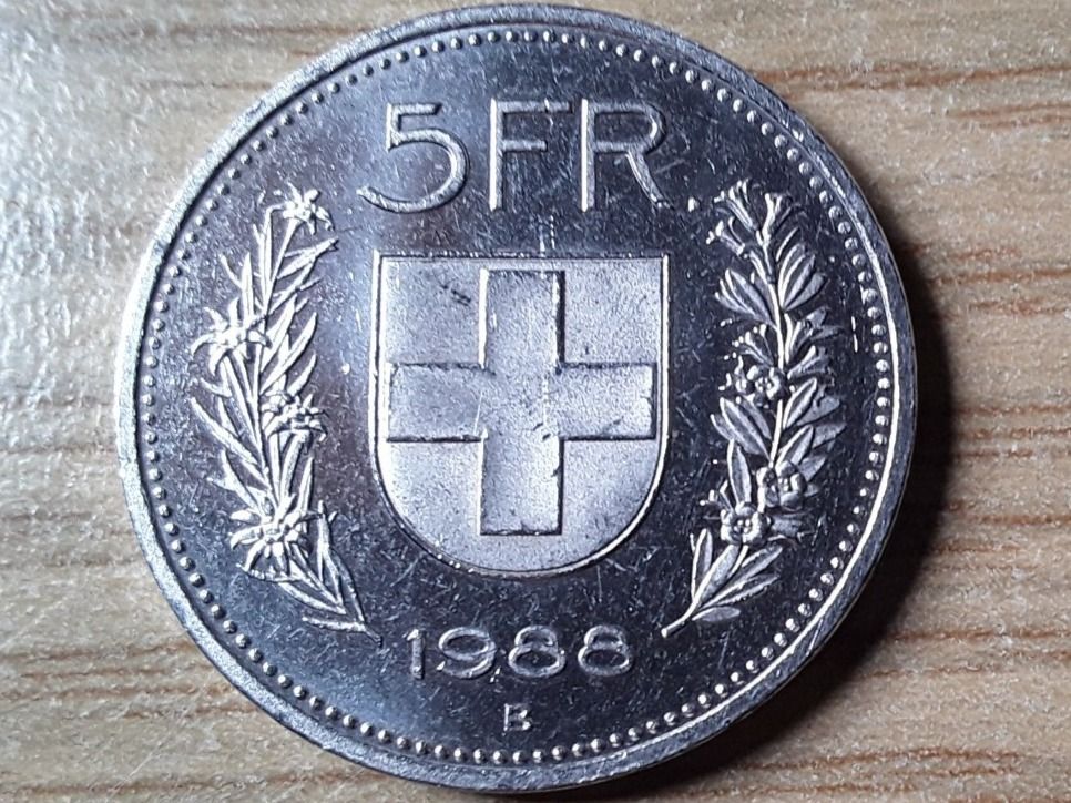 5 Franken 1988 fast unzirkuliert - vertiefte Randschrift! | Kaufen auf Ricardo