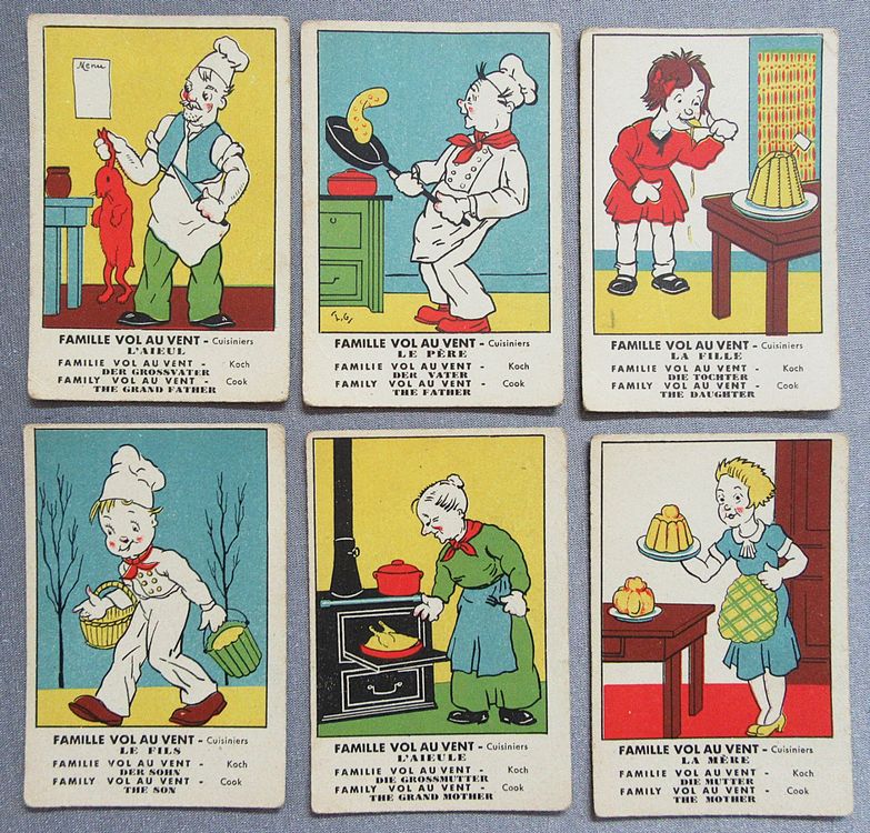 Kartenspiel - Jeu des sept familles - Karten dreisprachig (Gebraucht ...