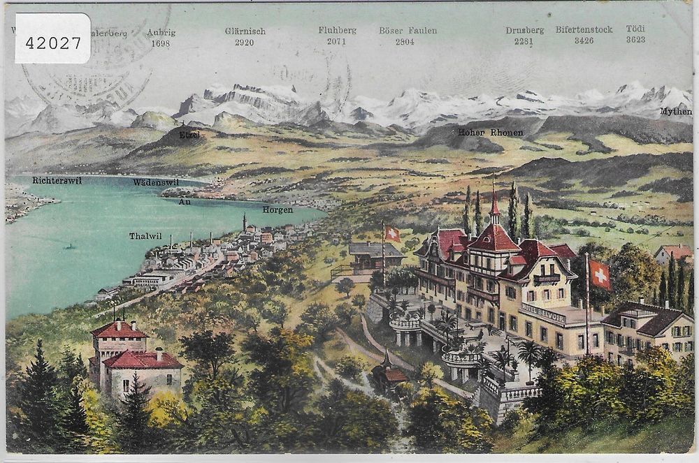 Hotel Kurhaus "Belvoir" Rüschlikon am Zürichsee - Litho (Gebraucht) in Ettingen für CHF 9 – mit ...