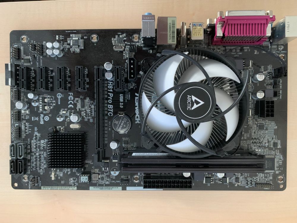 Mainboard ASROCK H81 PRO BTC + CPU + RAM + Kühler | Kaufen auf Ricardo