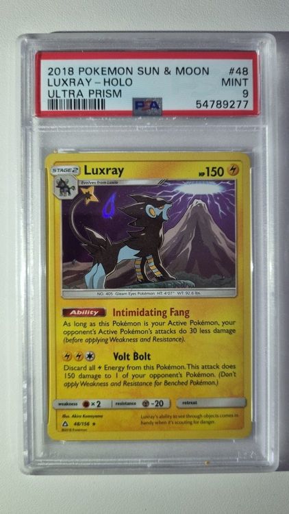 PSA 9 MINT, Luxray Holo, 2018 Ultra Prism | Kaufen auf Ricardo