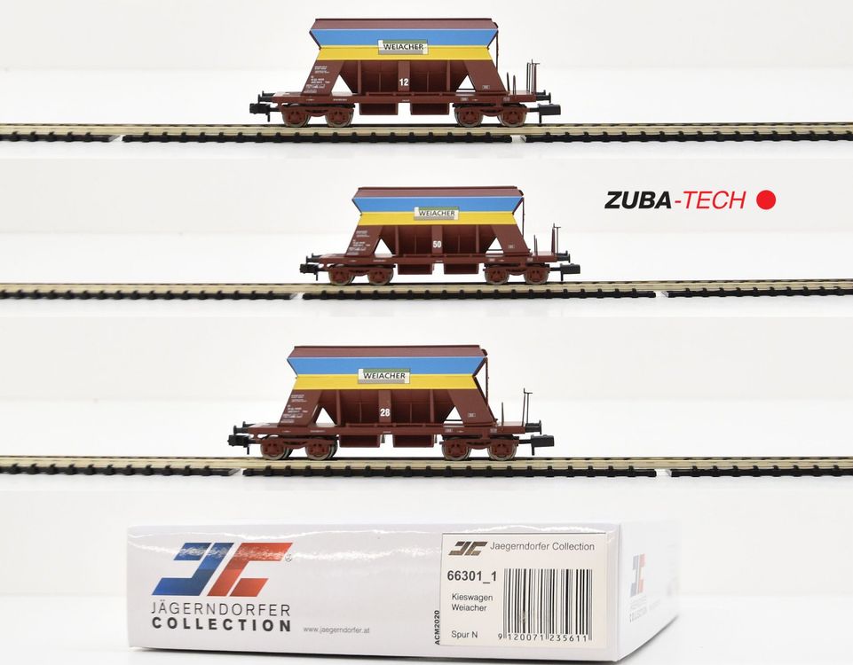 Jägerndorfer 66301-1 Waiacher Kieswagen-Set 3-tlg Spur N OVP (Neu ...