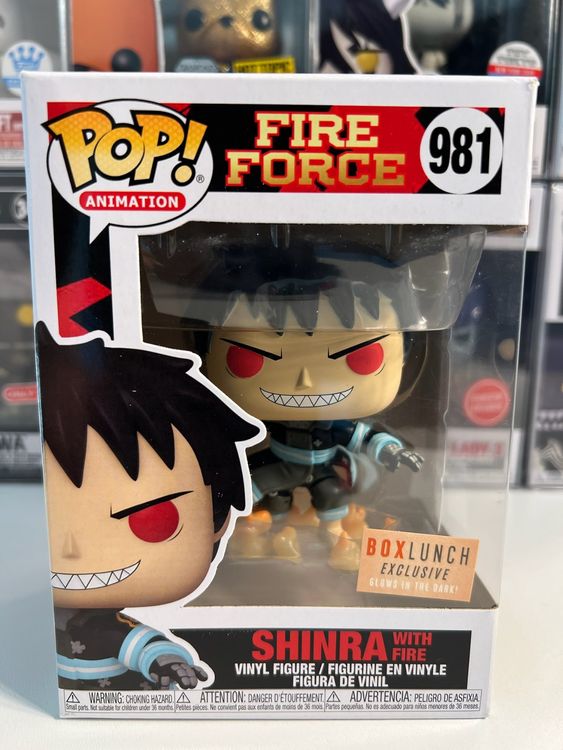 Funko POP! Animation Fire Force Shinra with Fire Edition Lim (Neu und ...
