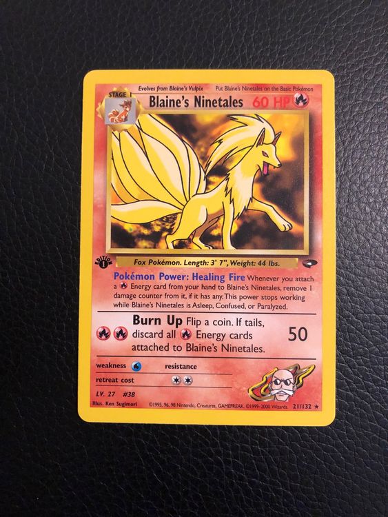 Gym Challenge - Blaine’s Ninetales rare 21/132 1st edition (Gebraucht ...
