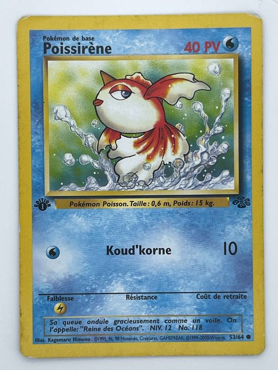 Poissirène 53/64 Pokémon Jungle 1.Edition (Neu (gemäss Beschreibung ...