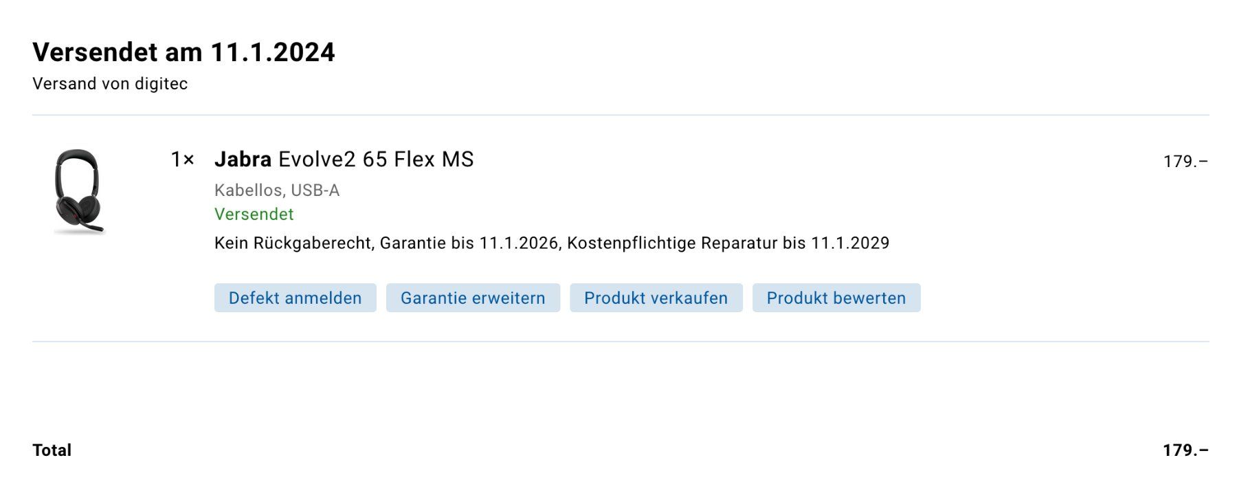 Headset Jabra Evolve2 65 Flex MS (neuwertig) (Neu (gemäss Beschreibung ...