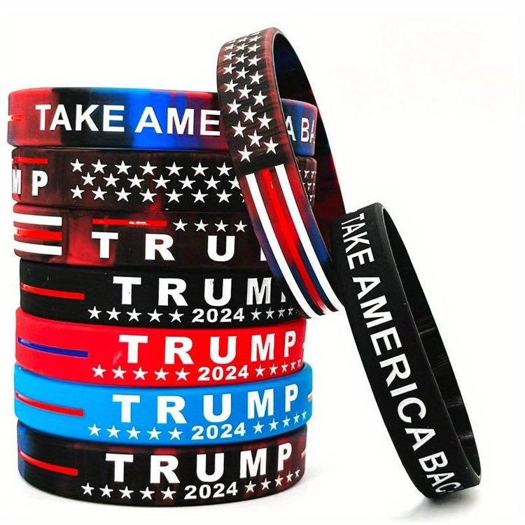 NEU; Donald Trump 2024 Silikon-Armband, USA Wahlen, MAGA | Comprare su ...