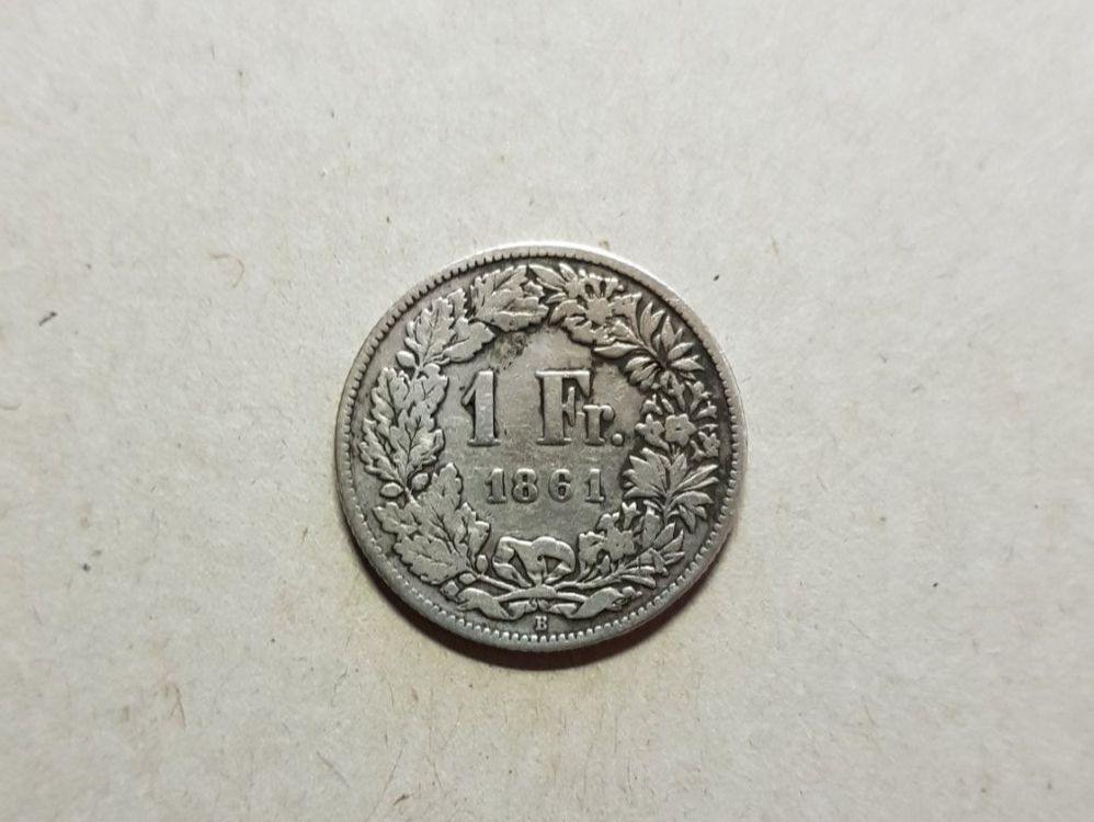 1 Franken 1861 silber. (Gebraucht) in Zürich für CHF 15 – mit Lieferung auf Ricardo kaufen