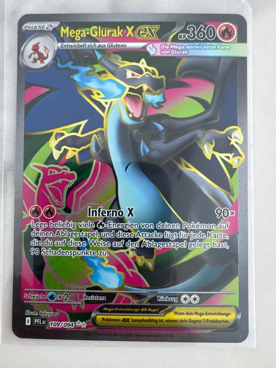 Mega Glurak X ex PFL109 DE - Fatale Flammen Pokemon TCG (Neu (gemäss ...