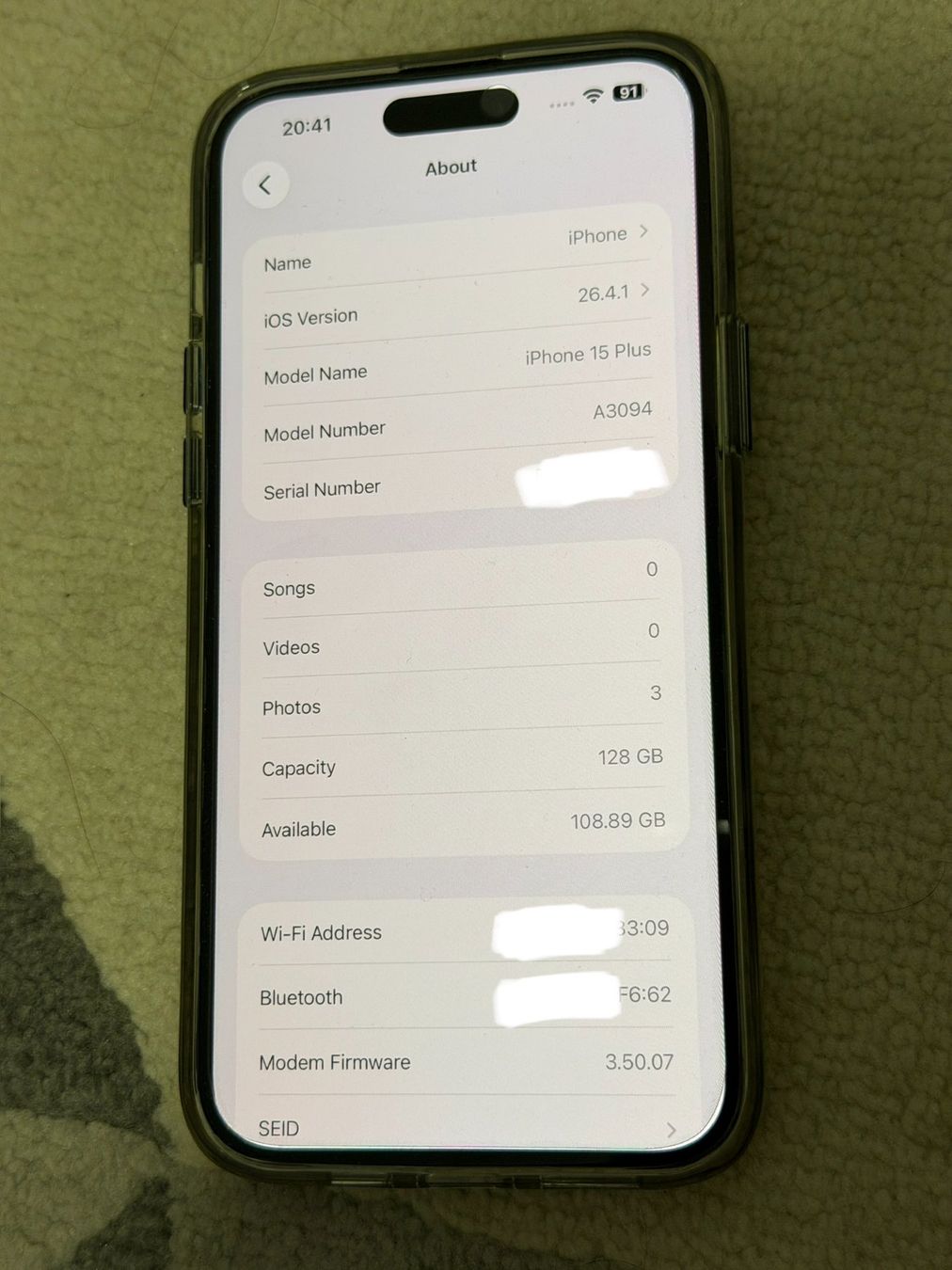 iPhone 15 Plus 128 Go Noir - 100% Battery - Etat neuf! (Neu (gemäss ...