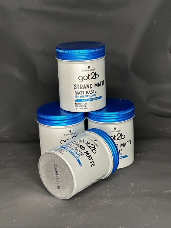 6x Schwarzkopf Got2b Strand Matte - Styling-Paste 100ml (Neu und ...