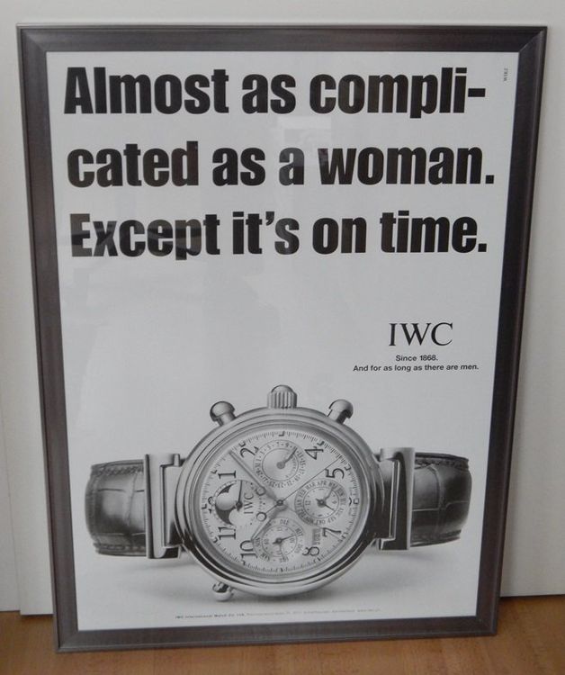 IWC Poster Werbung "da Vinci" - kontrovers, ironisch | Kaufen auf Ricardo