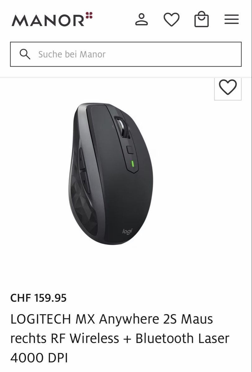 LOGITECH MX Anywhere 2S Maus rechts RF Wireless + Bluetooth (Gebraucht ...