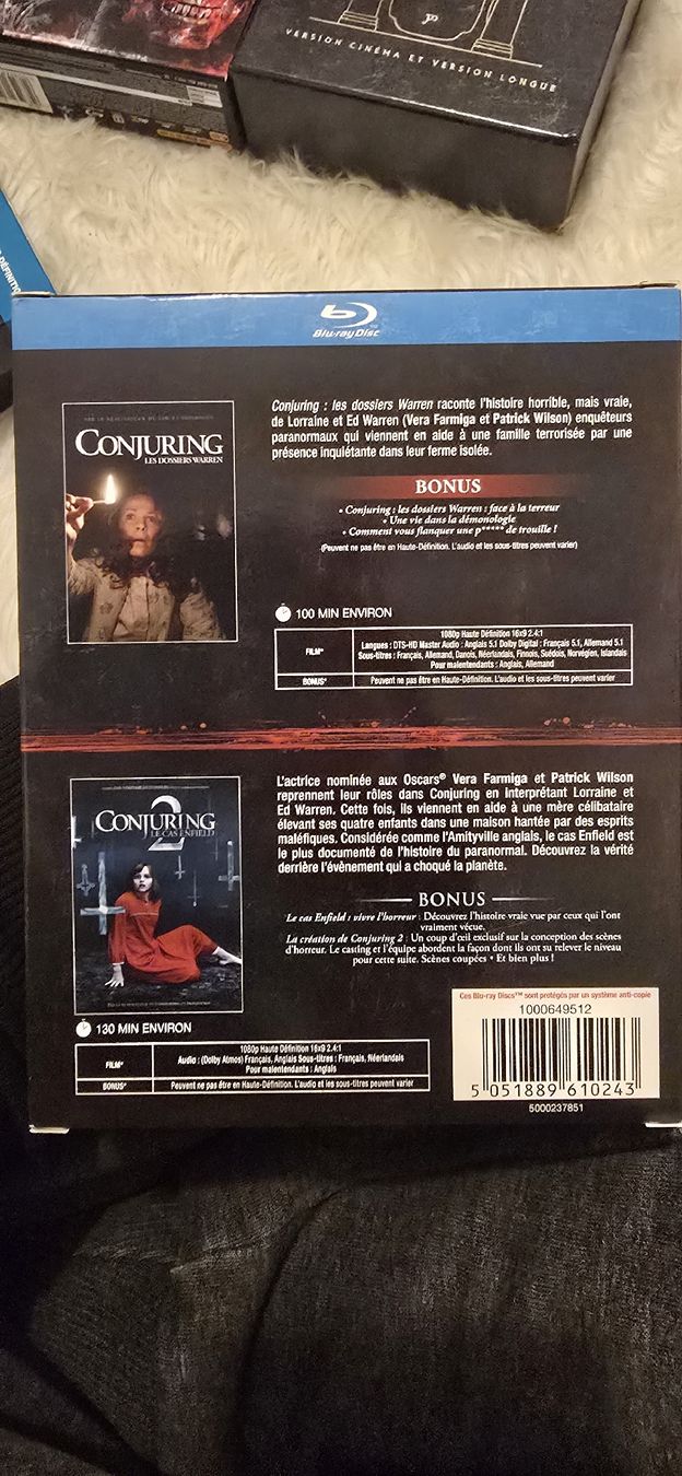The Conjuring 1 et 2 Blu-ray - Films d'horreur culte ! (Neuf (Voir ...