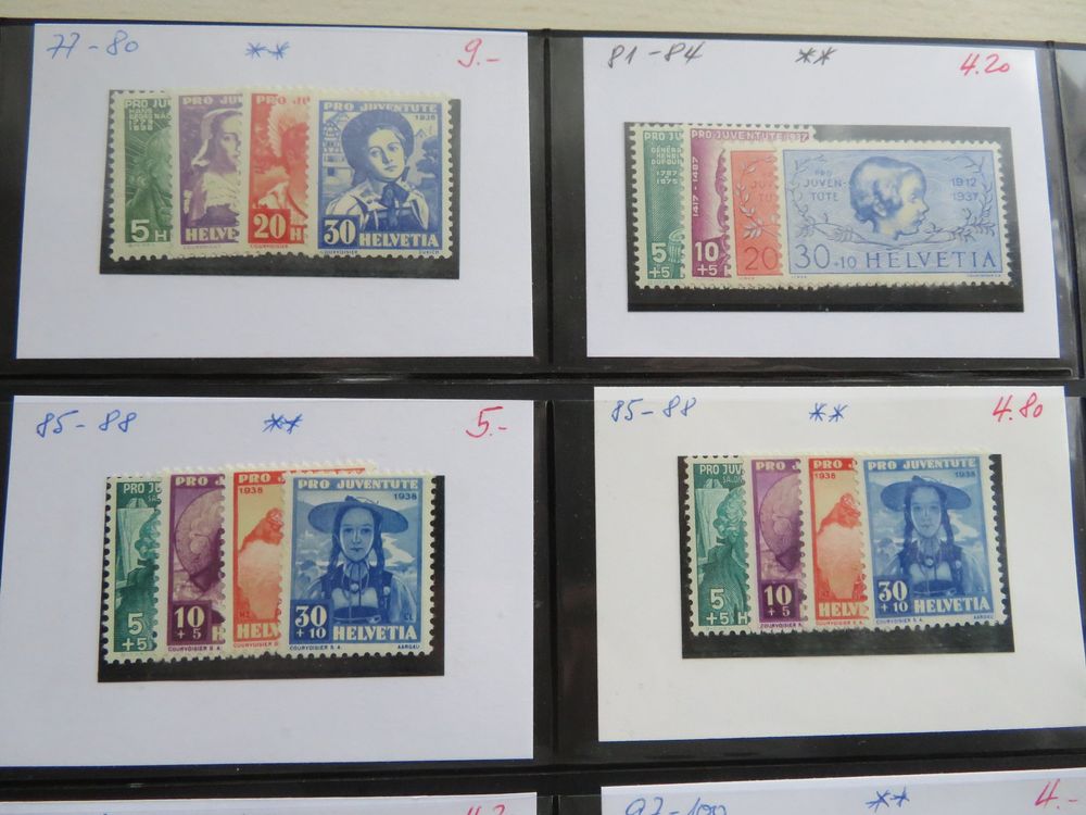 13 PJ Serien, postfrisch**, ab 1.- (Neu (gemäss Beschreibung)) in Burgdorf für CHF 3 – mit ...