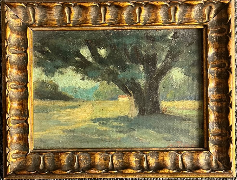 Jean Theunis (Ende 19.J.H.) Landschaft Gemälde mit Baum (Gebraucht) in ...