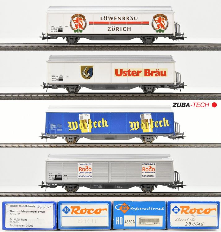 Roco 4x Schiebewandwagen der SBB H0 GS mit OVP | Kaufen auf Ricardo