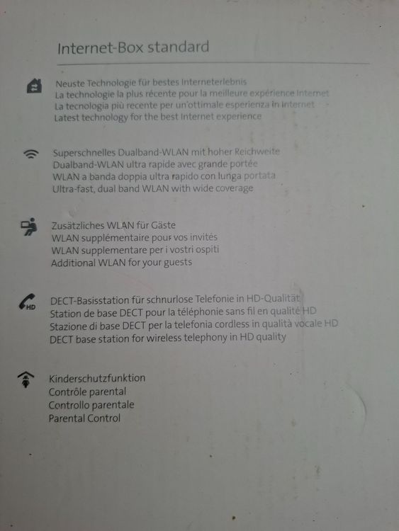 Swisscom ROUTER / INTERNET BOX STANDARD (Gebraucht) in GOLDACH für CHF ...