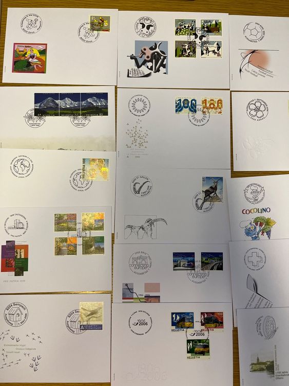 Schweizer FDC Jahrgang 2006 20 Belege (Gebraucht) in Murgenthal für CHF 6 – mit Lieferung auf ...