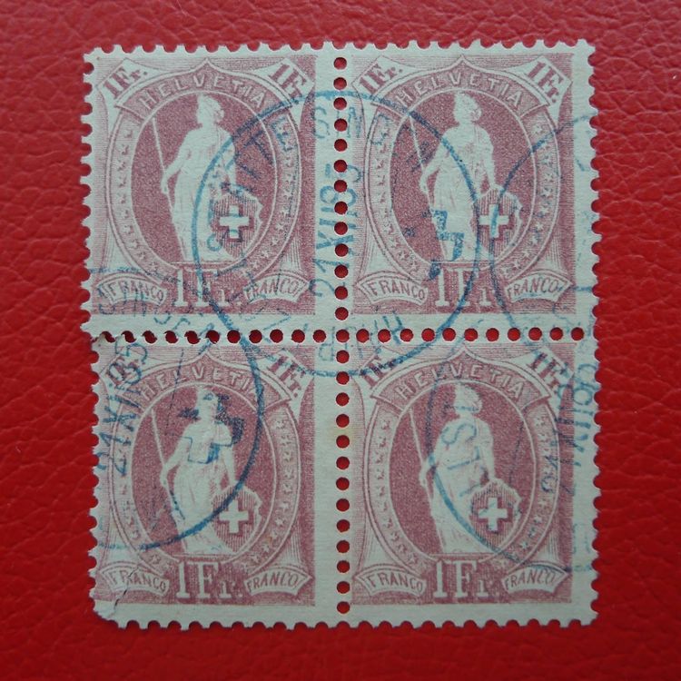 STEHENDE-VIERERBLOCK: 71A +Zoll-Stempel SINGEN mit Befund! (Gebraucht) in Sursee für CHF 25 ...