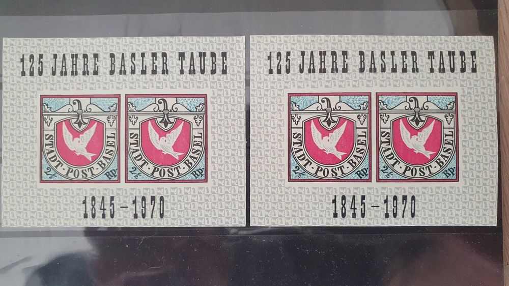 2 Vignetten 125 Jahre Basler Taube | Kaufen auf Ricardo