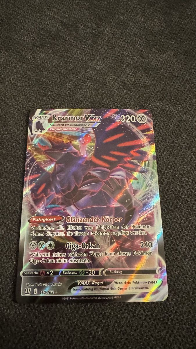 Kramor VMAX - Seltene Pokémon Karte - Top Zustand!🔥 (51) (Neu (gemäss ...