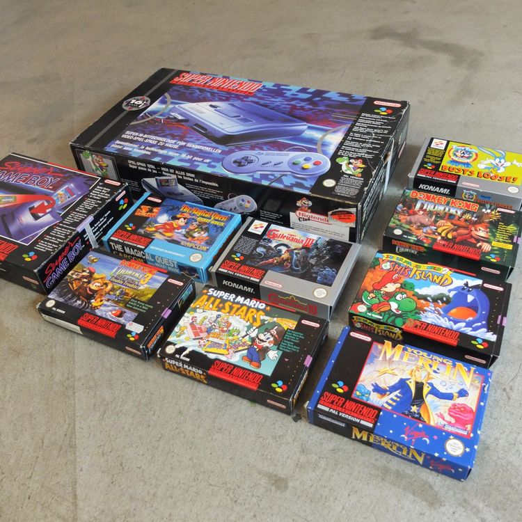 SNES Konsole + Super GameBoy Adapter + 14 Spiele (Gebraucht) in Basel ...