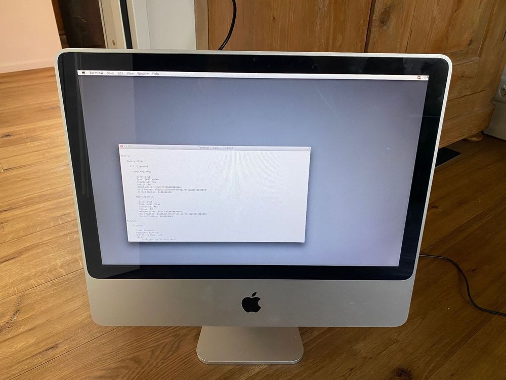 iMac 2007, 20-Zoll, HD250GB, 2GB RAM (Gebraucht) in Birsfelden für CHF ...