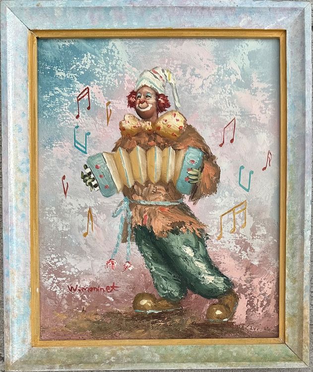 William Moninet (1937-1999) Gemälde von eine Clown | Kaufen auf Ricardo