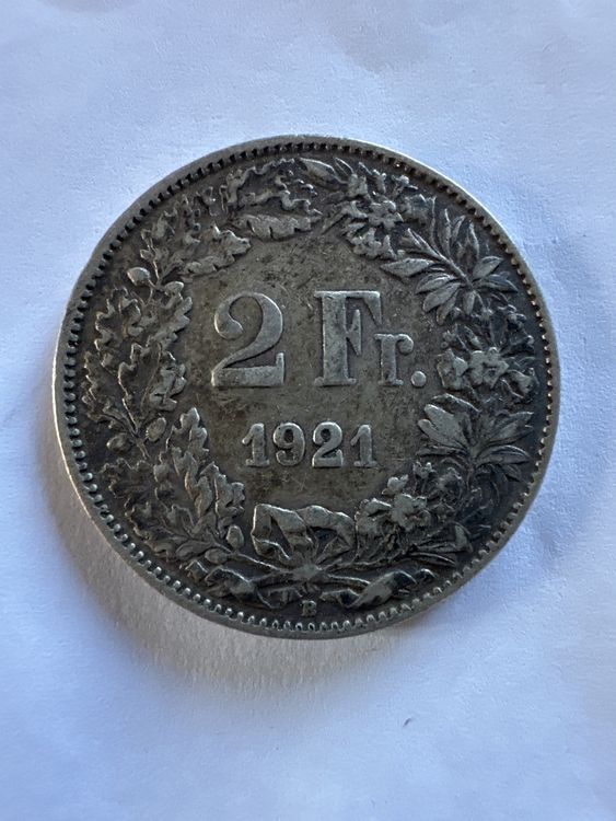 Silbermünze 2 Franken 1921 | Kaufen auf Ricardo