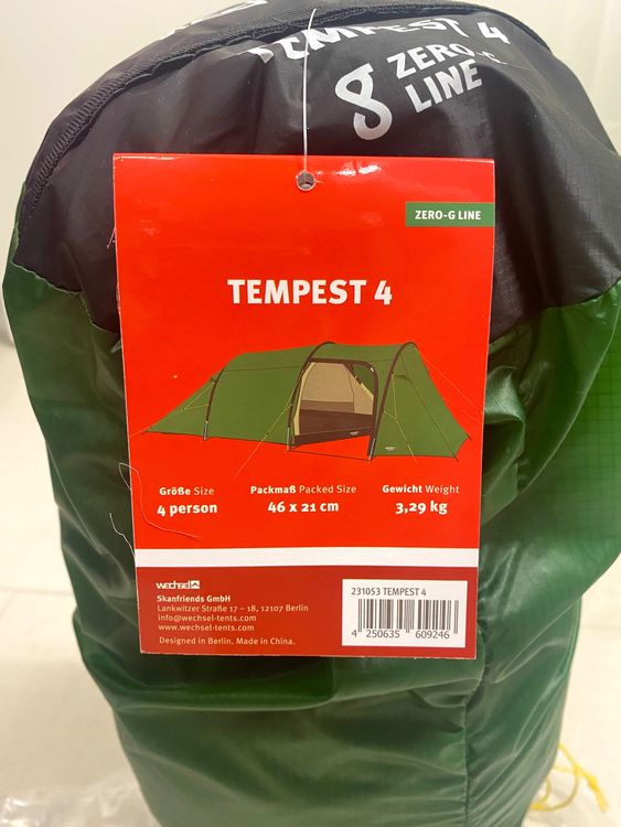 Wechsel Tempest 4 Zelt - Green / NEU & Originalverpackt! (Neu und ...