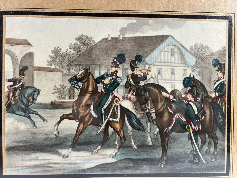 Albert v.Escher Handkolorierte Grafik/Druck | Kaufen auf Ricardo