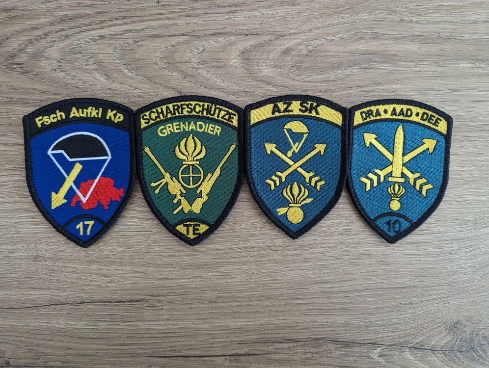 Badge Set (KSK) AAD 10/Grenadier/AZ SK/Luftwaffe mit Klett (Neu (gemäss ...