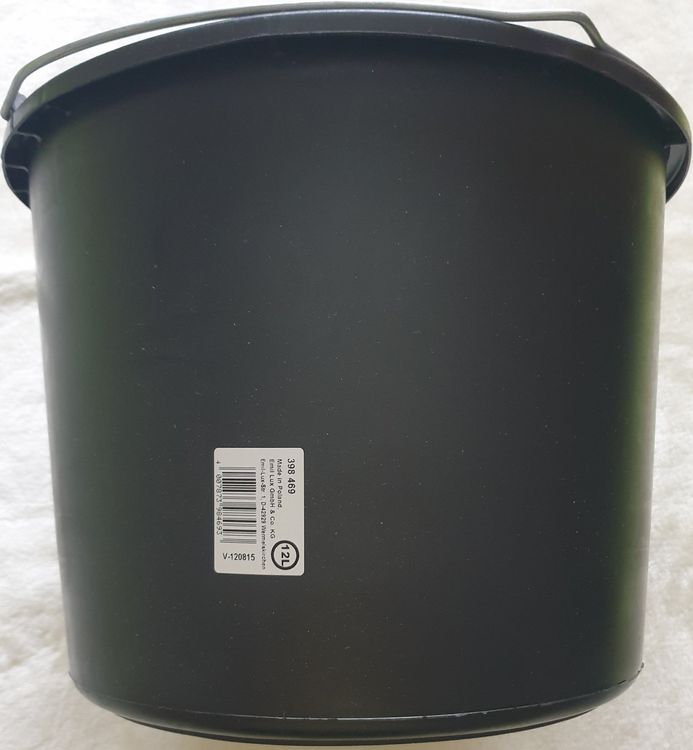 Schwarzer Eimer, 12L, neuwertig - Top Zustand! (Neu (gemäss Beschreibung)) in Basel für CHF 1 ...