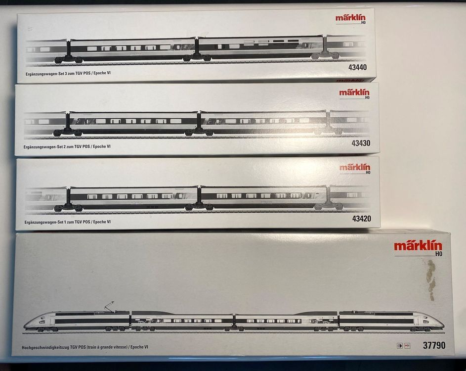 Märklin 37790 TGV POS + Ergänzugswagenset 1/2/3 (Neu (gemäss ...