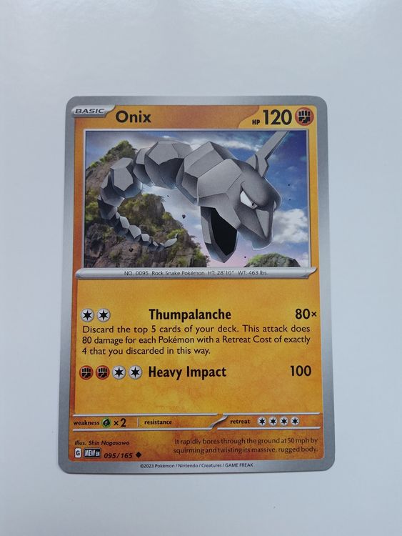Onix - Pokemon 151 Mew (Gebraucht) in Altstätten SG für CHF 0.5 – mit ...