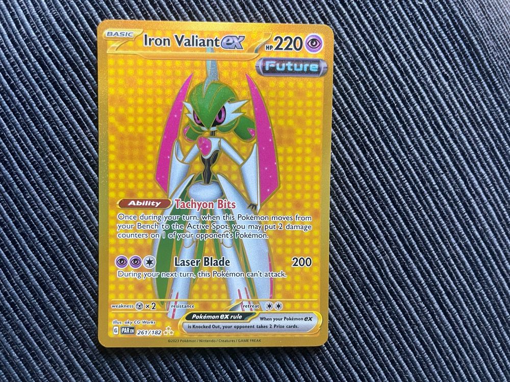 Pokemon Iron Valiant EX Gold Paradox Rift near Mint (Neu (gemäss ...